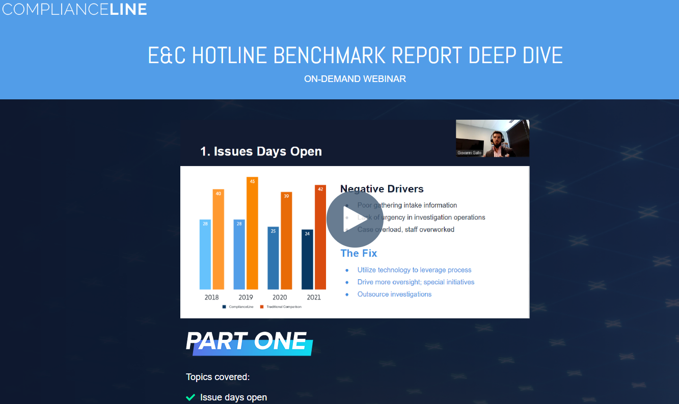 On-demand Webinar: E&C Hotline Benchmark Report Deep Dive (Two-Part Series)